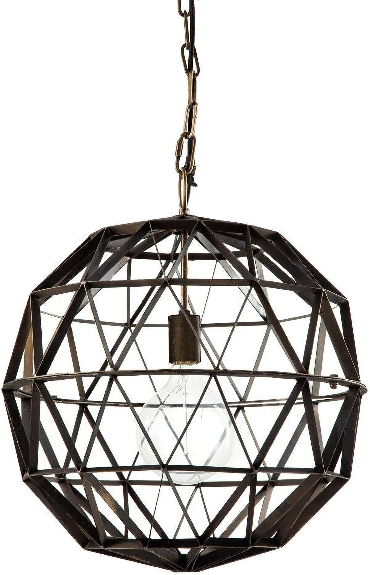 Dyson I Metal Triangular Orb Pendant Light In Black by Mercana ...