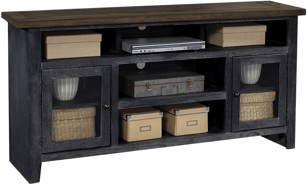 Eastport 65 Inch Console With 2 Doors In Black by Aspenhome | 1StopBedrooms