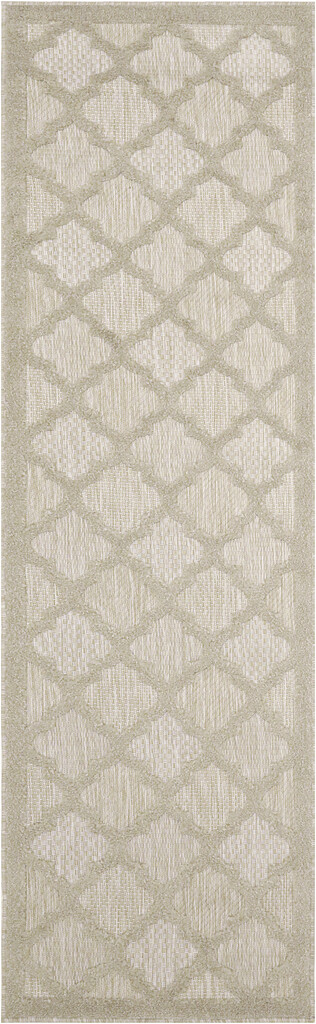 Easy Care Modern 2'2" x 10' Rug In Cream by Nourison | 1StopBedrooms