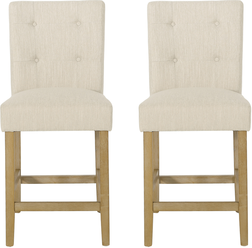 Echoia Upholstered Dining Counter Stool with Button-Tufted Stitching In ...