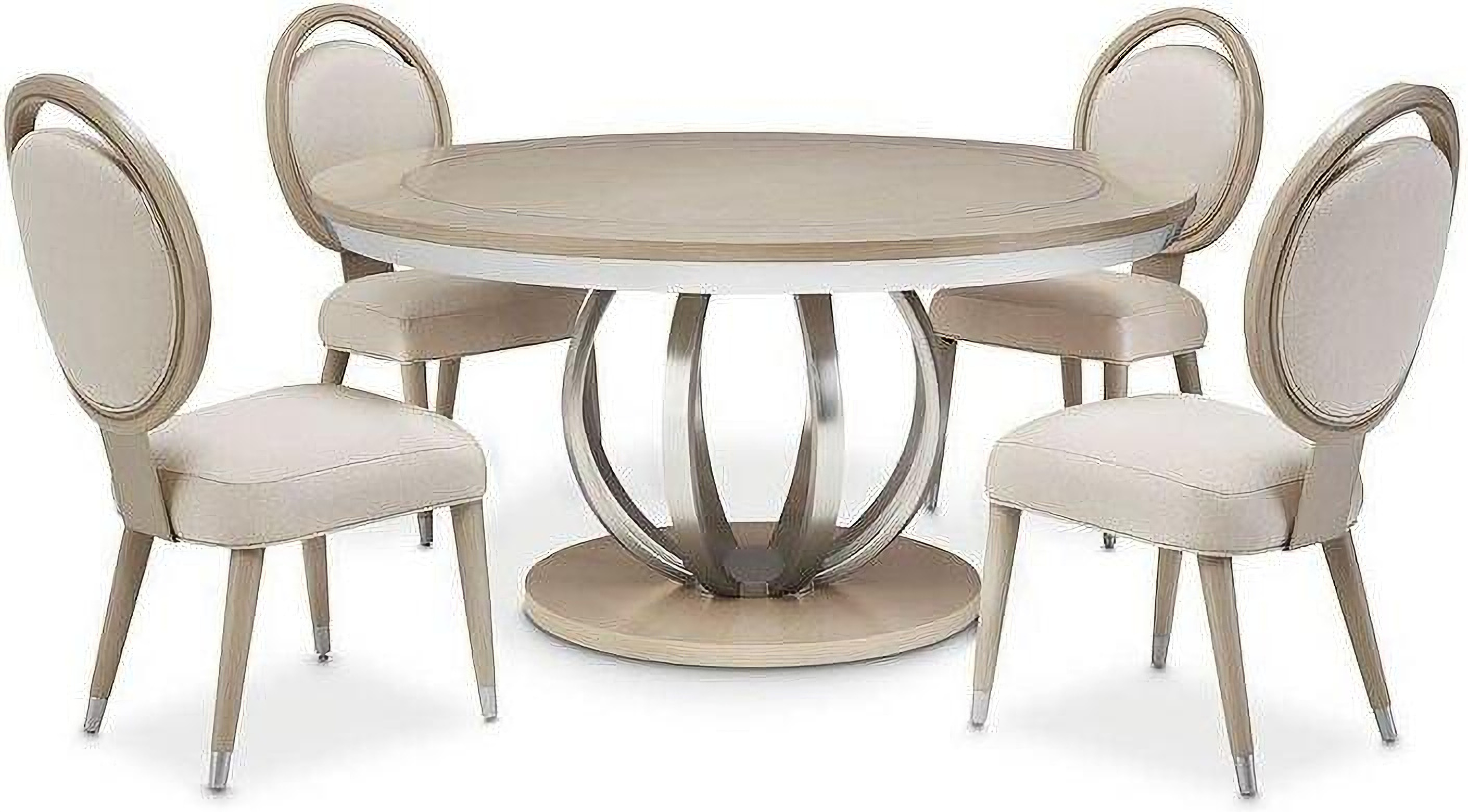 Eclipse Moonlight Round Dining Room Set by Michael Amini | 1StopBedrooms