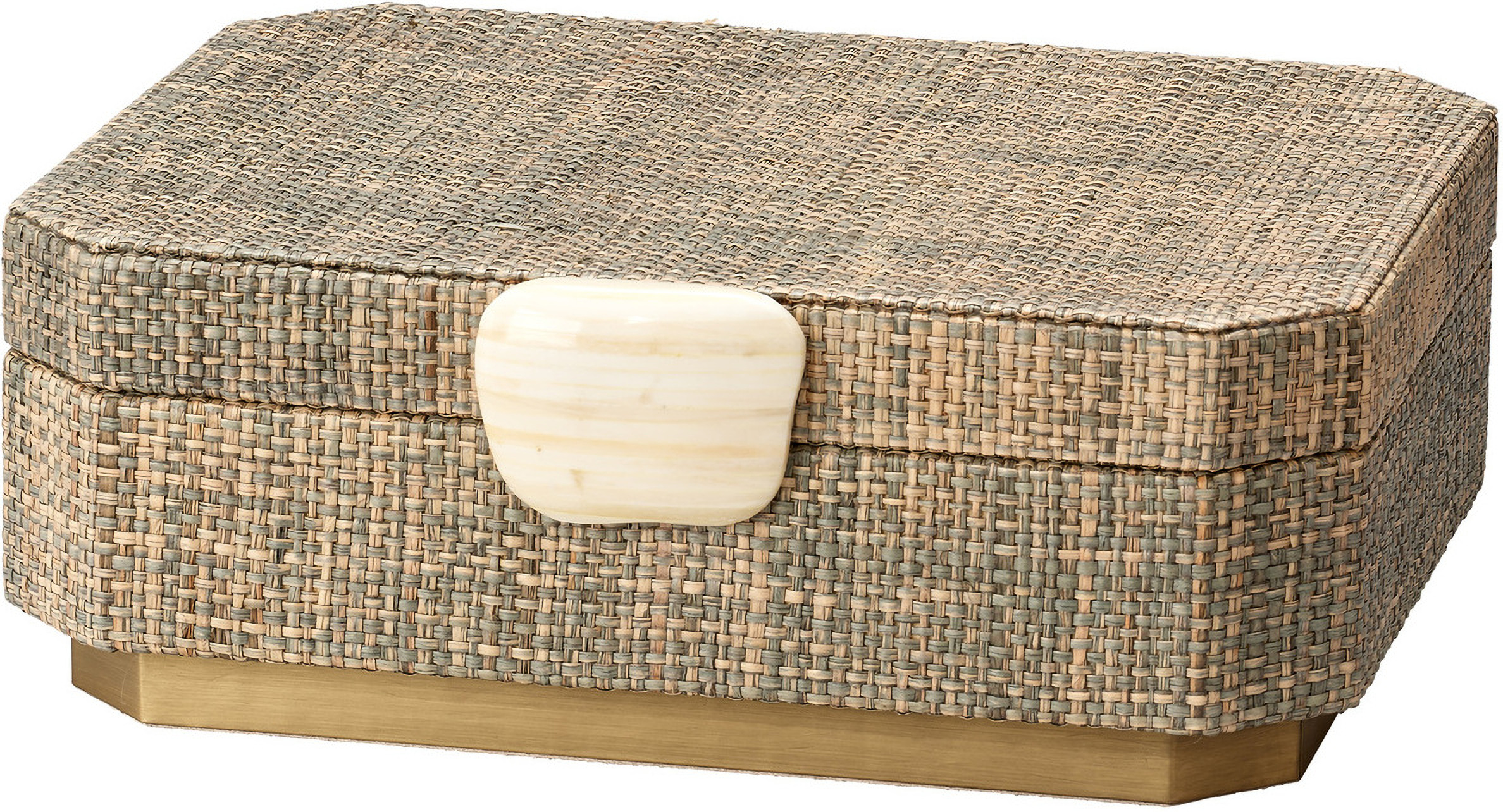 Eden Decorative Box In Gray and Brass by Jamie Young Company ...