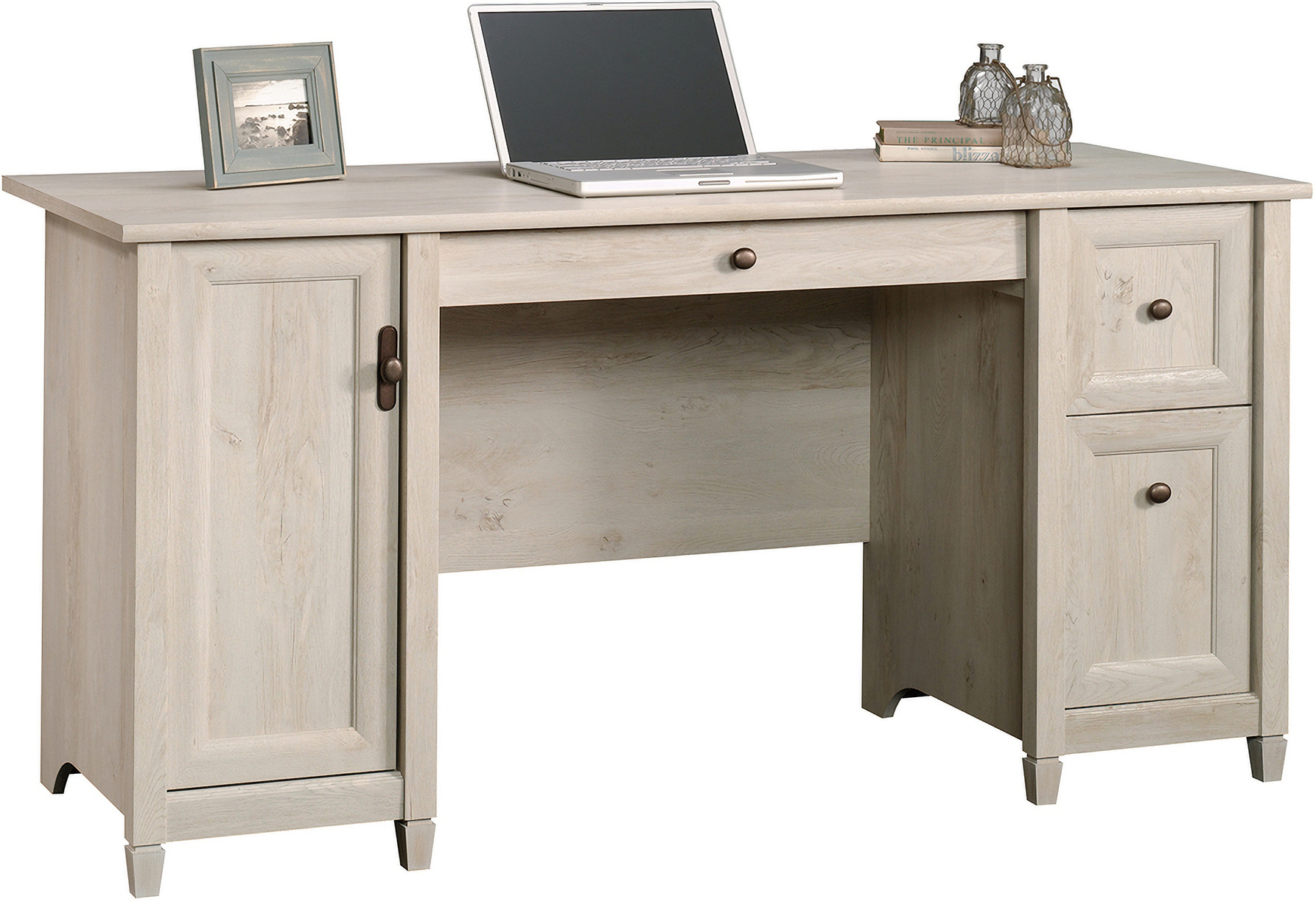 Edge Water Computer Desk In Chalked Chestnut by Sauder | 1StopBedrooms
