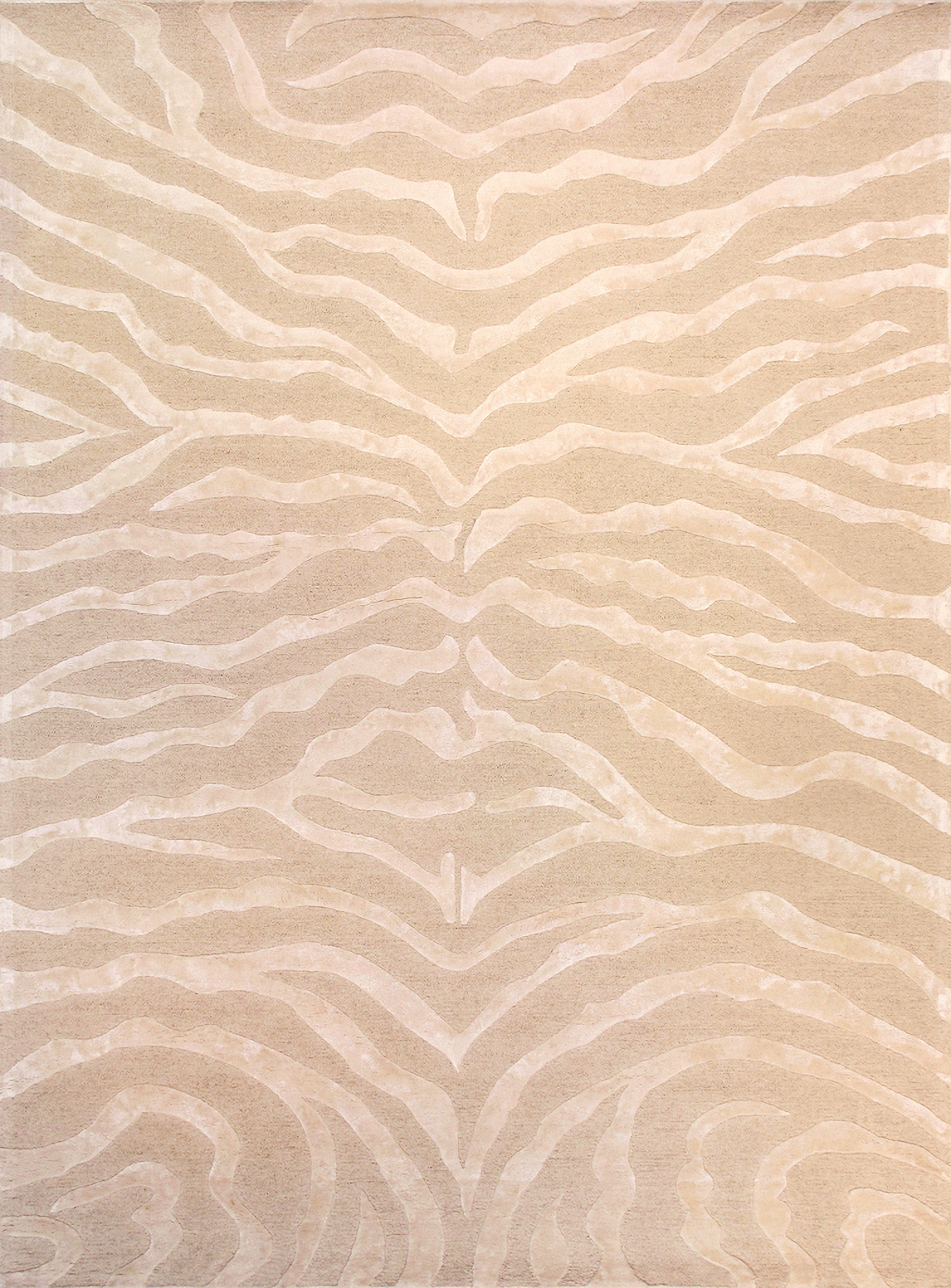 Edgy Collection Hand-Tufted Bamboo Silk and Wool Area Rug, 9' 9" x 13 ...