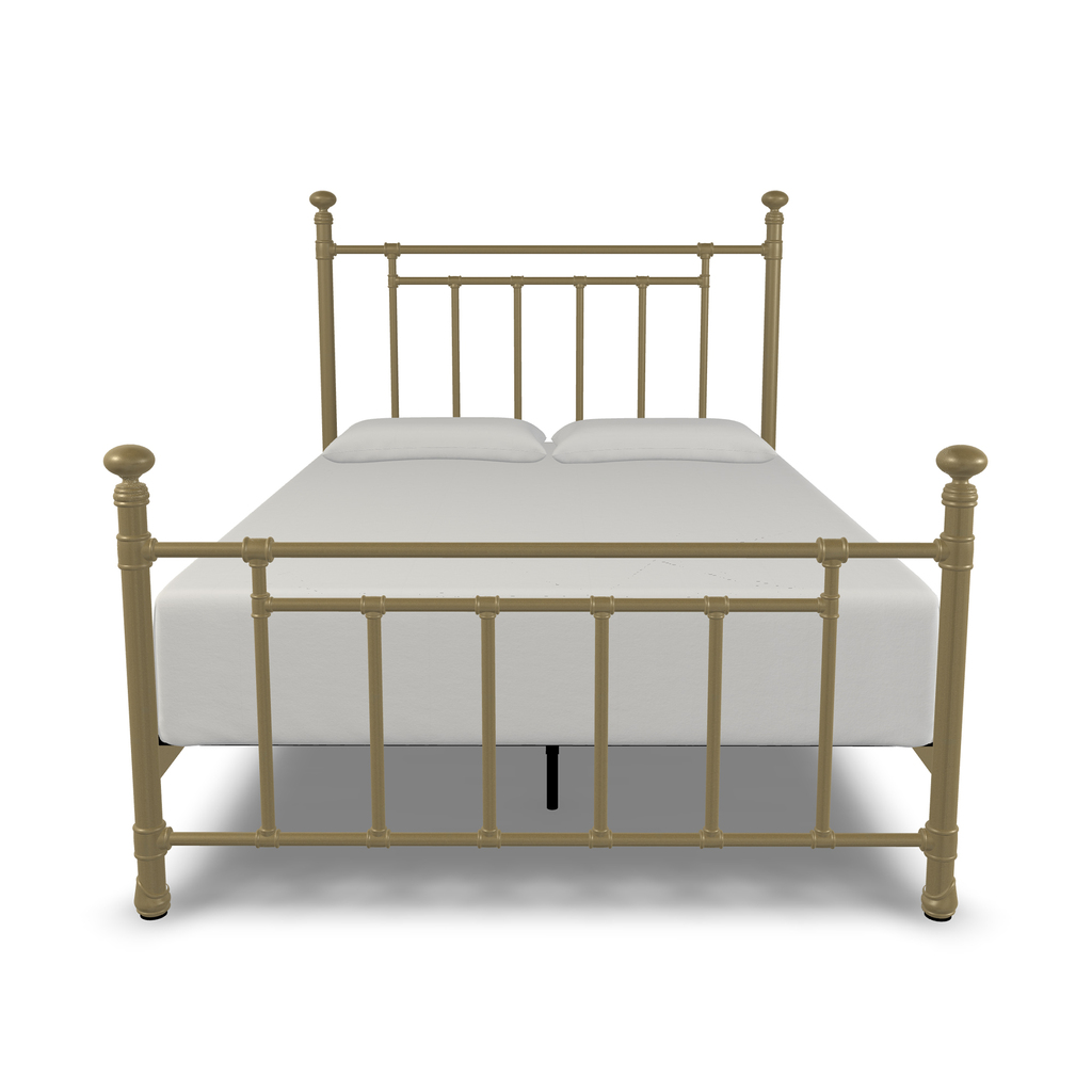 Edin King Complete Bed with Metal Profile and Platform Wood Slats In ...