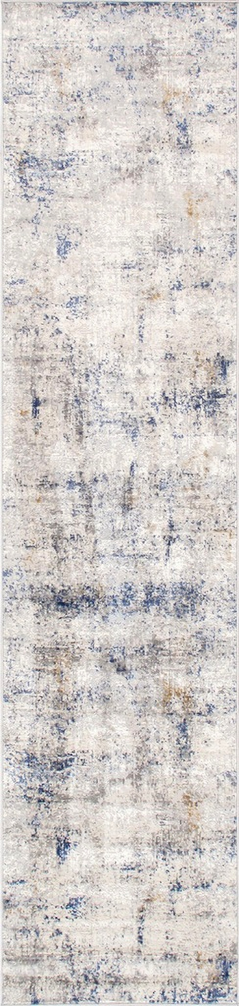 Efes Design Fabric Area Rug- 2' 6" x 6' In Light Grey and Light Blue by ...