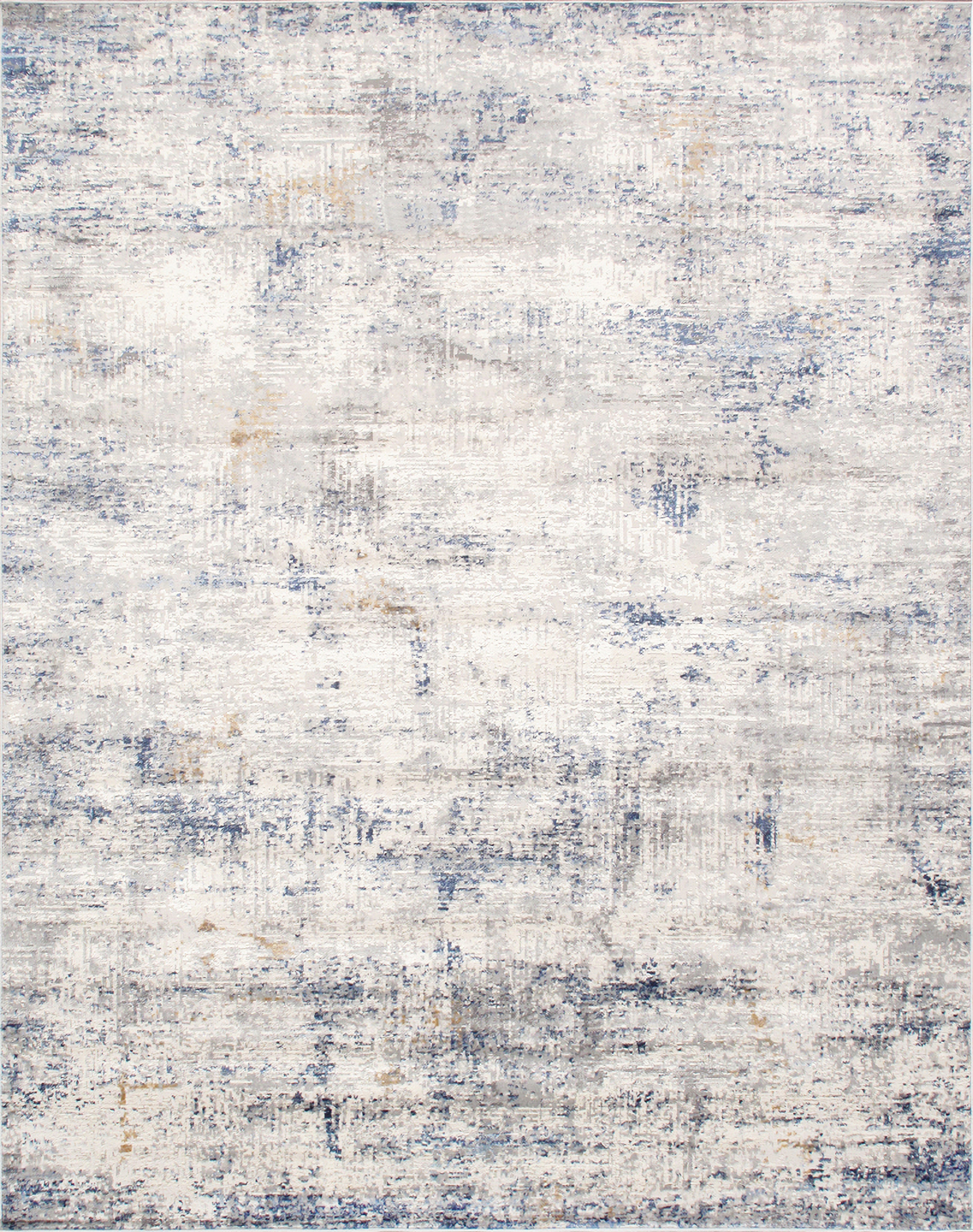 Efes Design Fabric Area Rug- 4' x 6' In Light Grey and Light Blue by ...