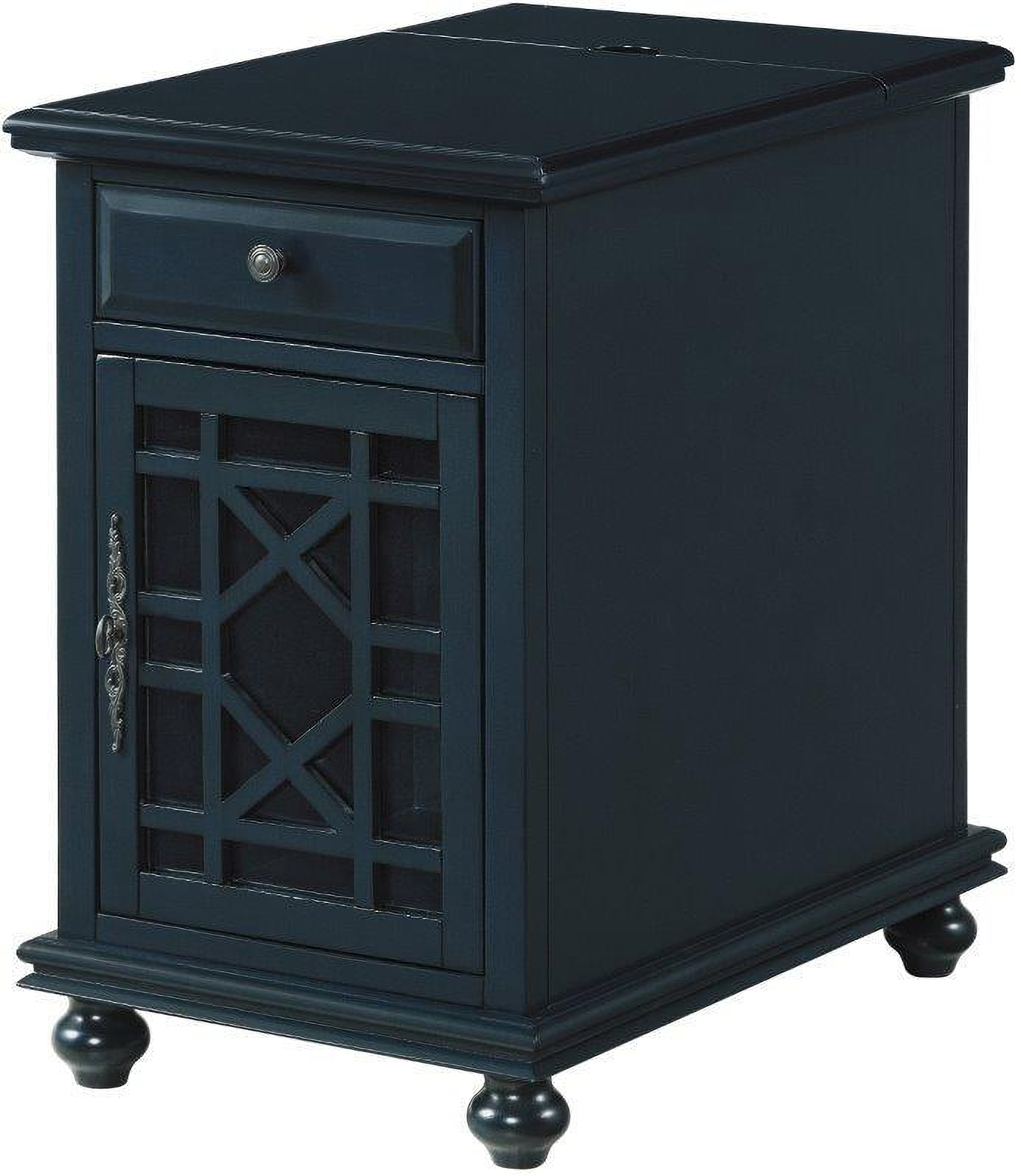 Elegant Chairside Table With Power In Catalina Blue by Martin Svensson ...