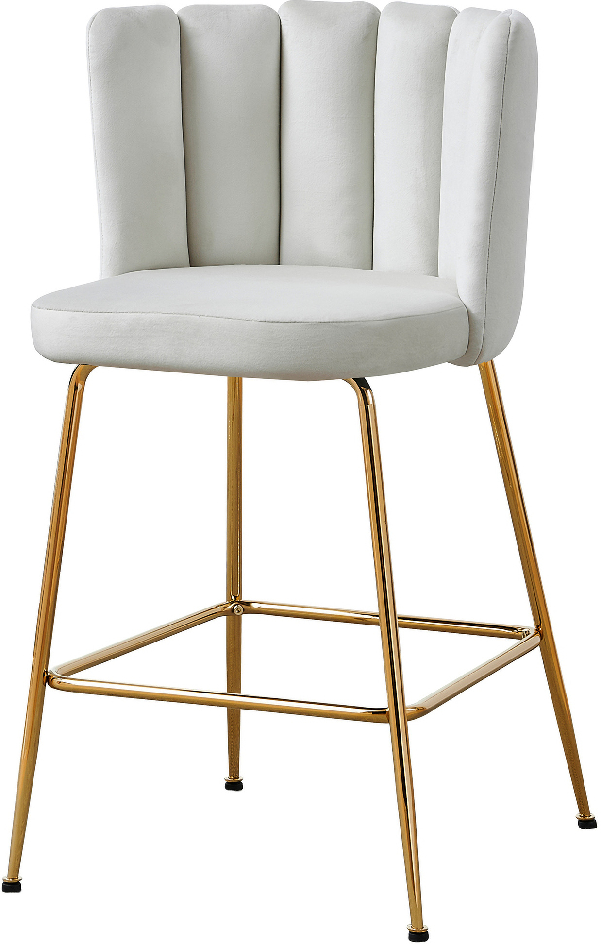 Elegante Beige Velvet Counter Height Stools Set of 2 by Best Master ...