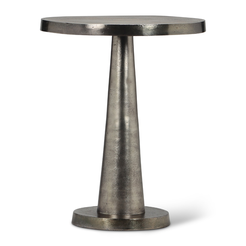 Elements Clark End Table In Antique Nickel by Urbia | 1StopBedrooms