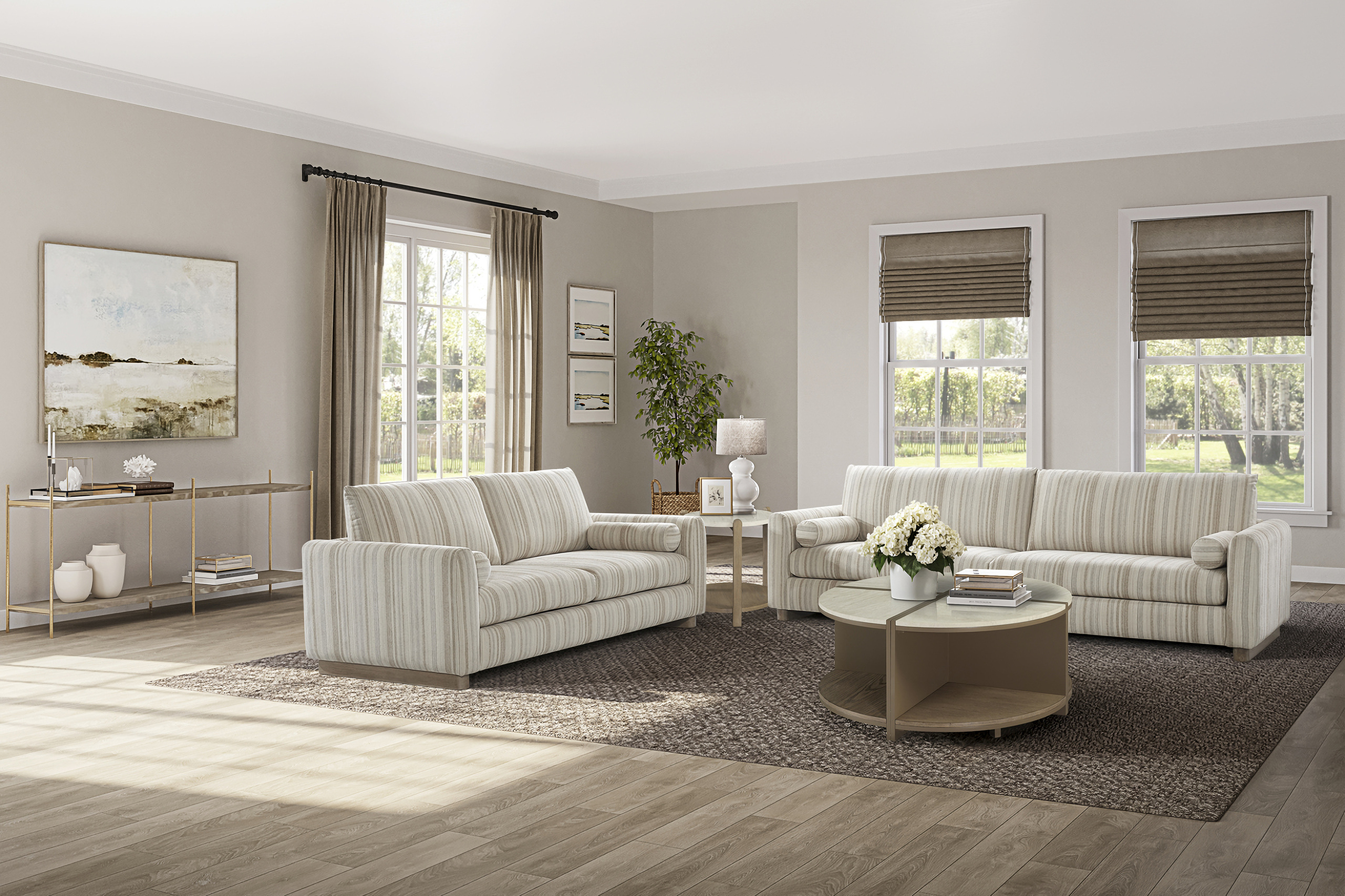 Elements Living Room Set In Oyster by Bernell | 1StopBedrooms