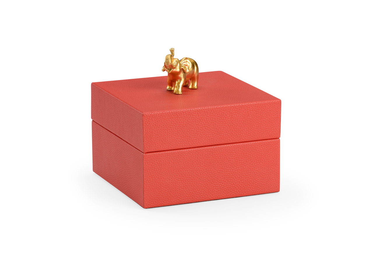Elephant Box In Gold and Red by Chelsea House | 1StopBedrooms