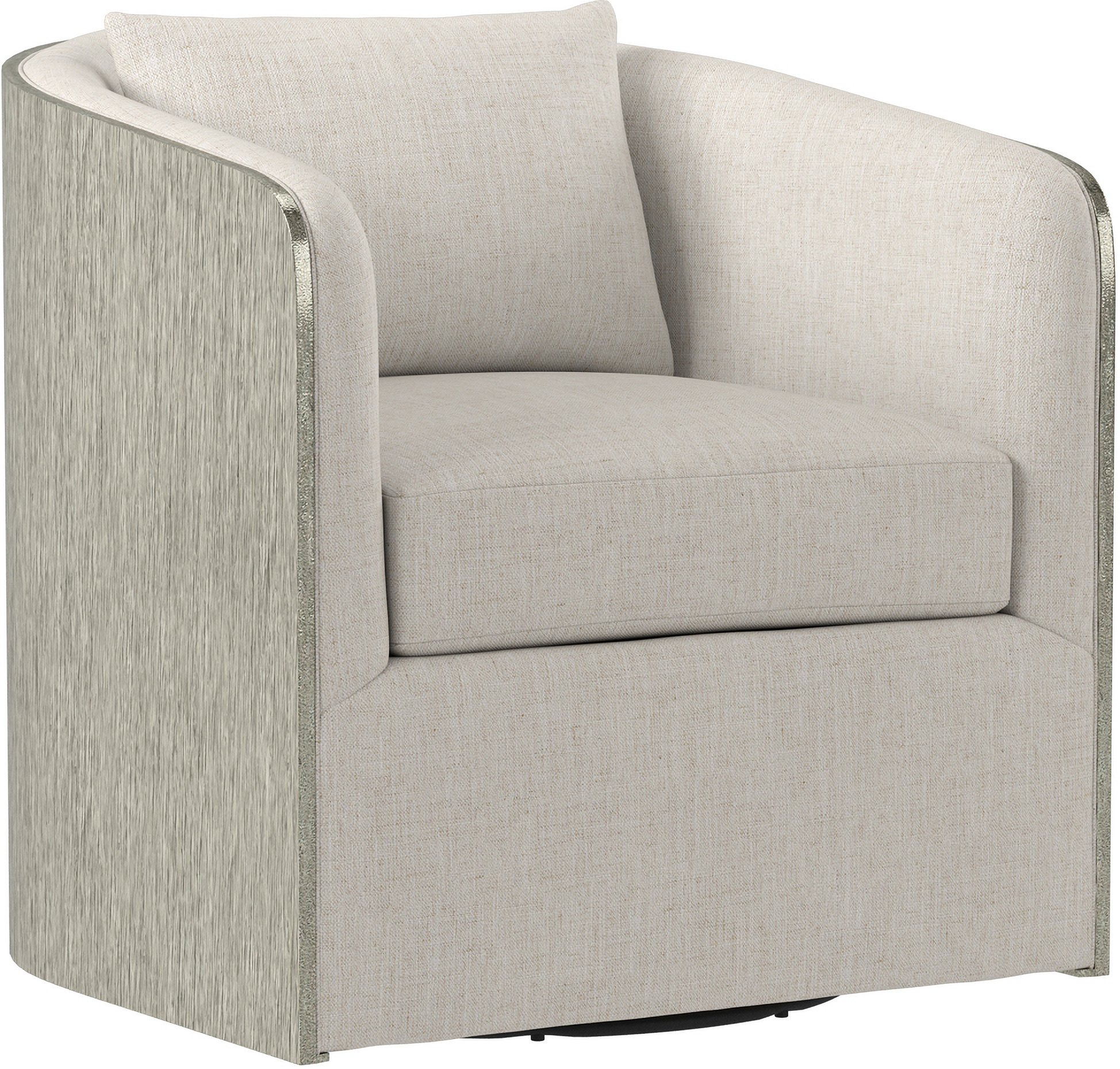 Eliot Linen Fabric Swivel Chair In Beige by Bernhardt | 1StopBedrooms