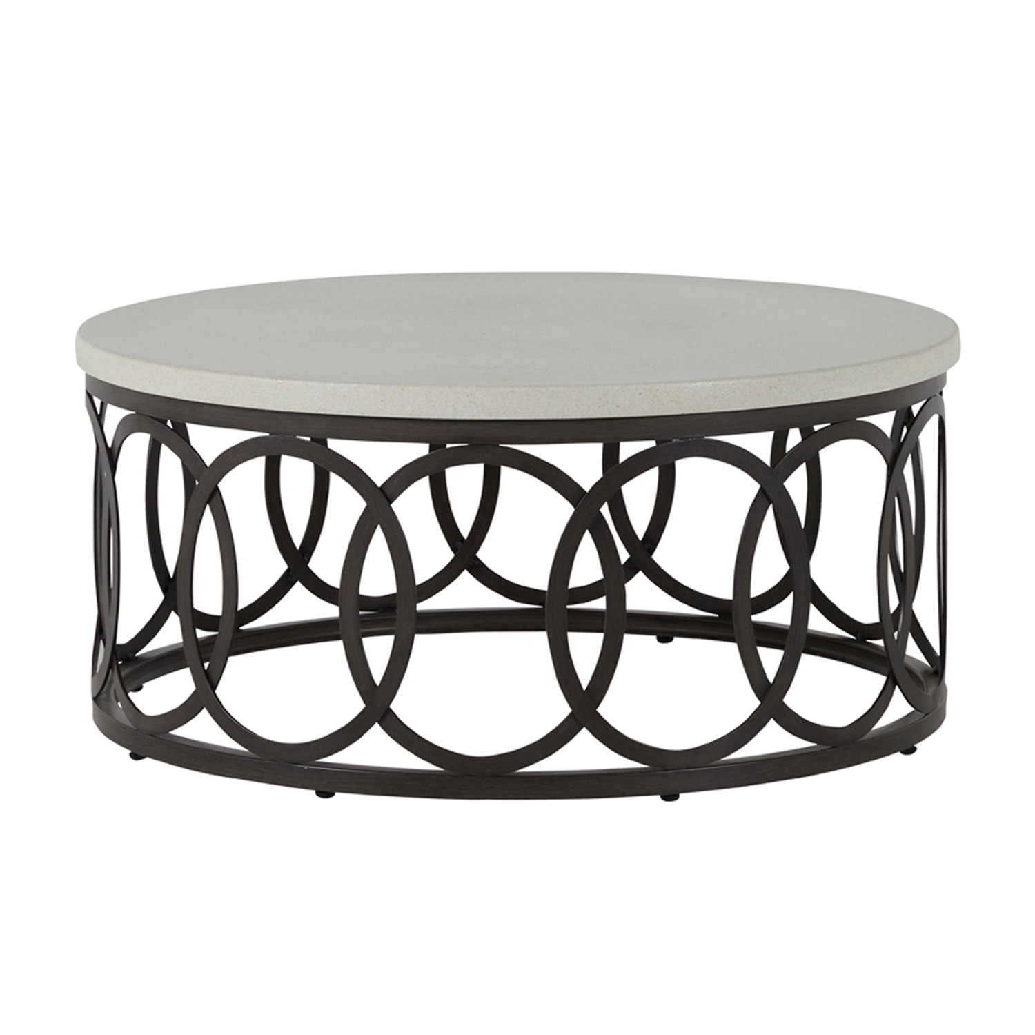 Ella Aluminum 42 Inch Coffee Table In Slate Gray by Summer Classics ...