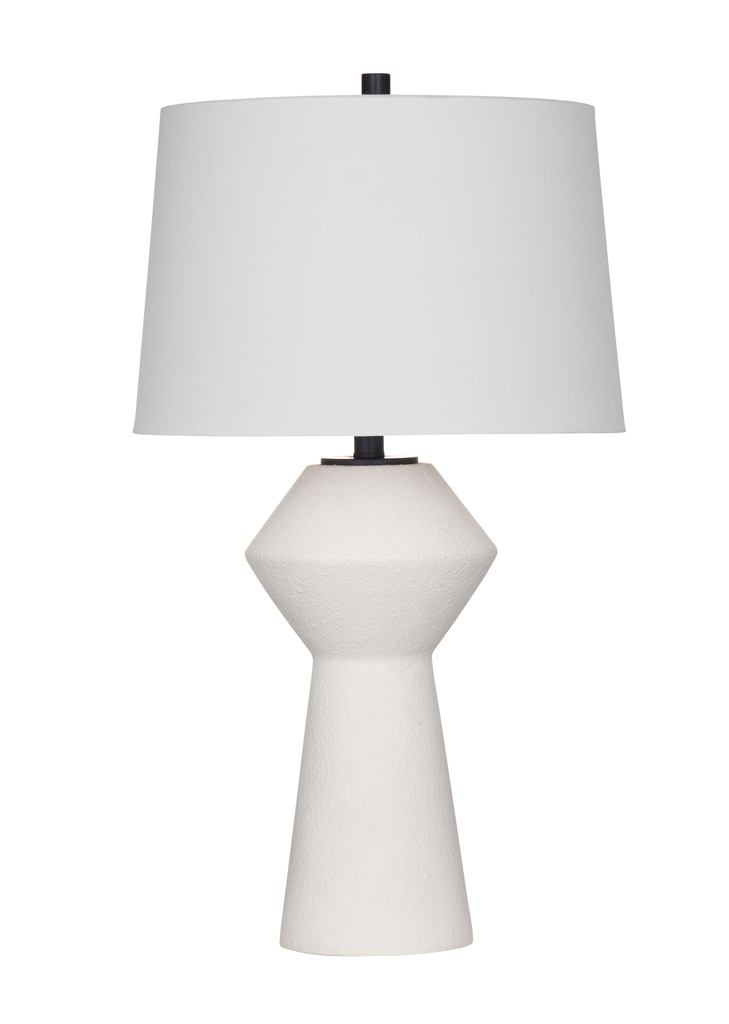 Ella Table Lamp In Matte White by Bassett Mirror Company | 1StopBedrooms