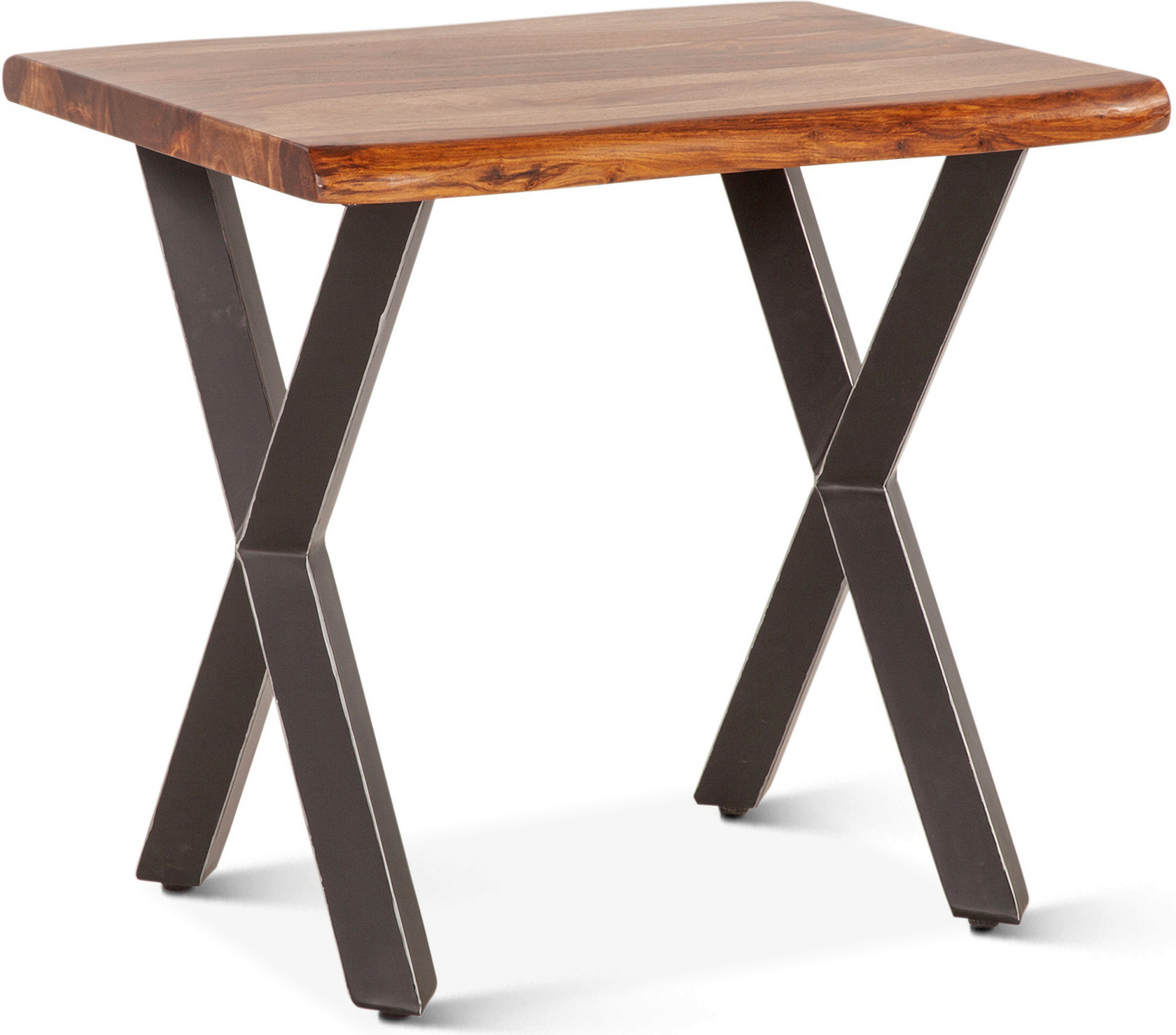 Elliston 26 Inch Side Table In Sheesham and Matte Black Iron by Home ...