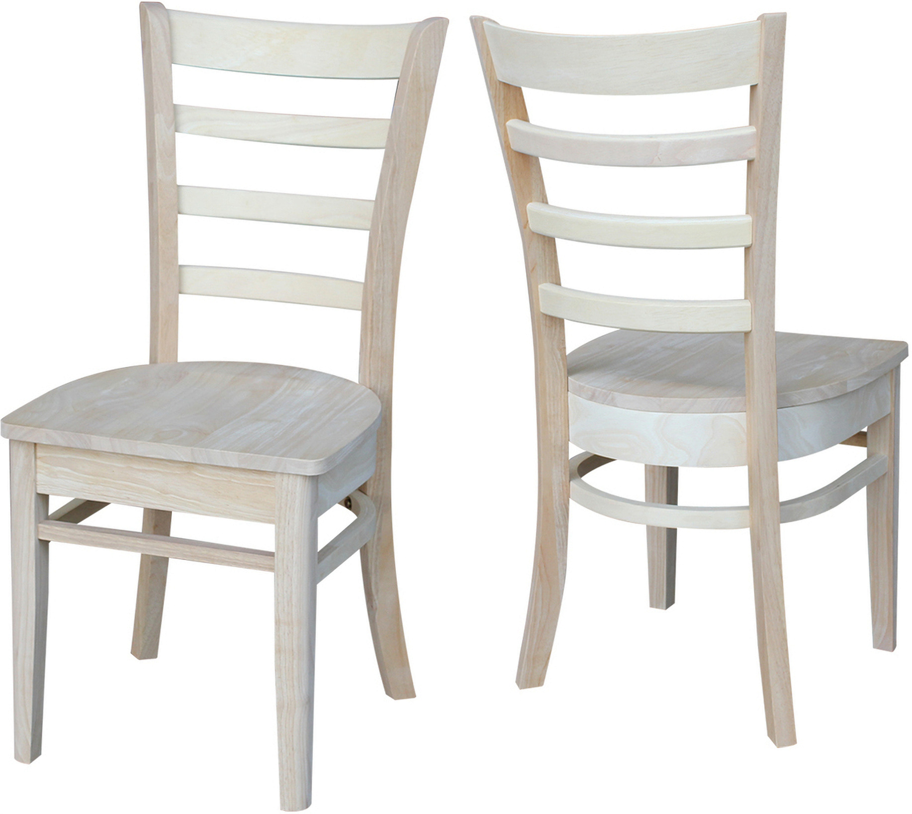 Emily Side Chairs Set of 2 In Unfinished by International Concepts ...