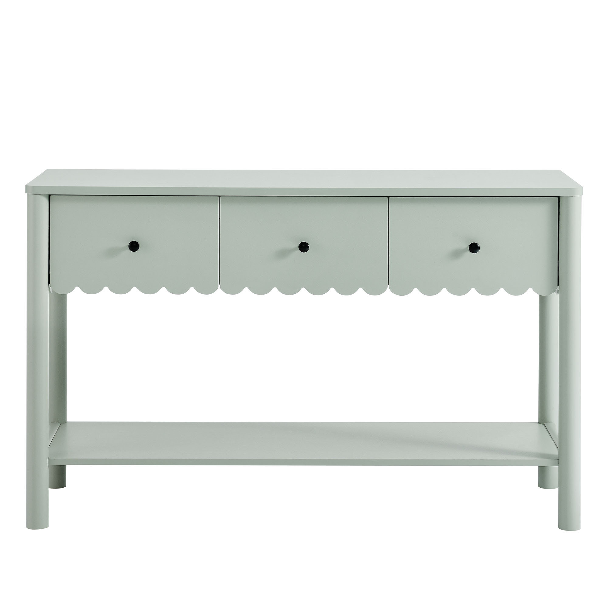 Emmeline 3-Drawer Scalloped Console Table In Sage by Modway | 1StopBedrooms