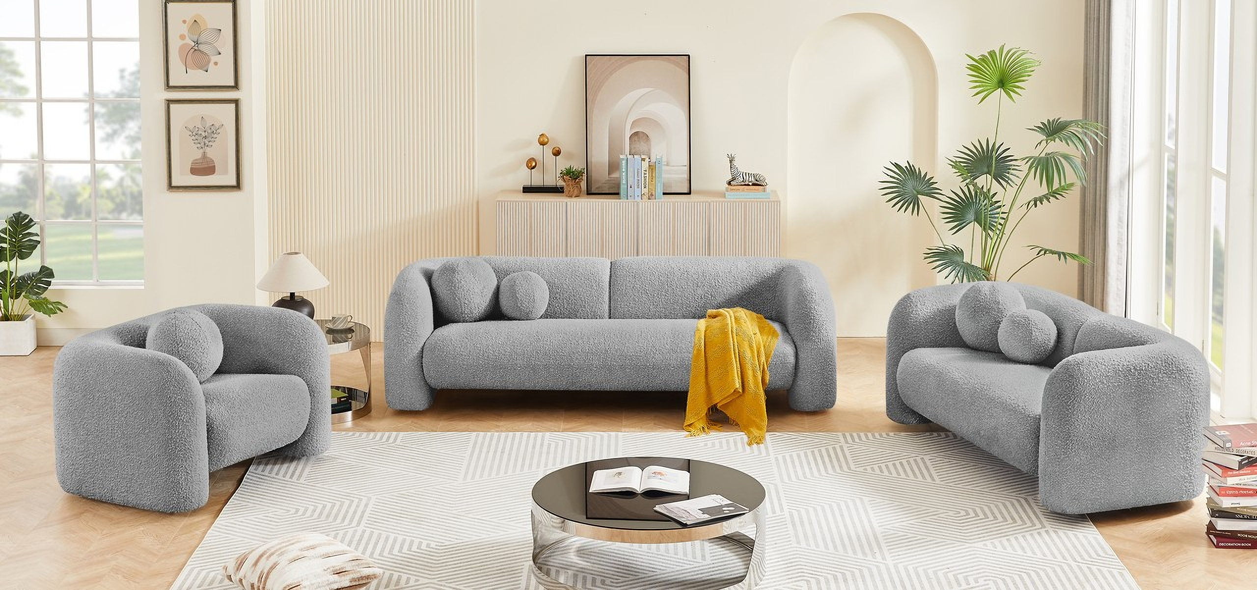 Emory Living Room Set In Grey by Meridian | 1StopBedrooms