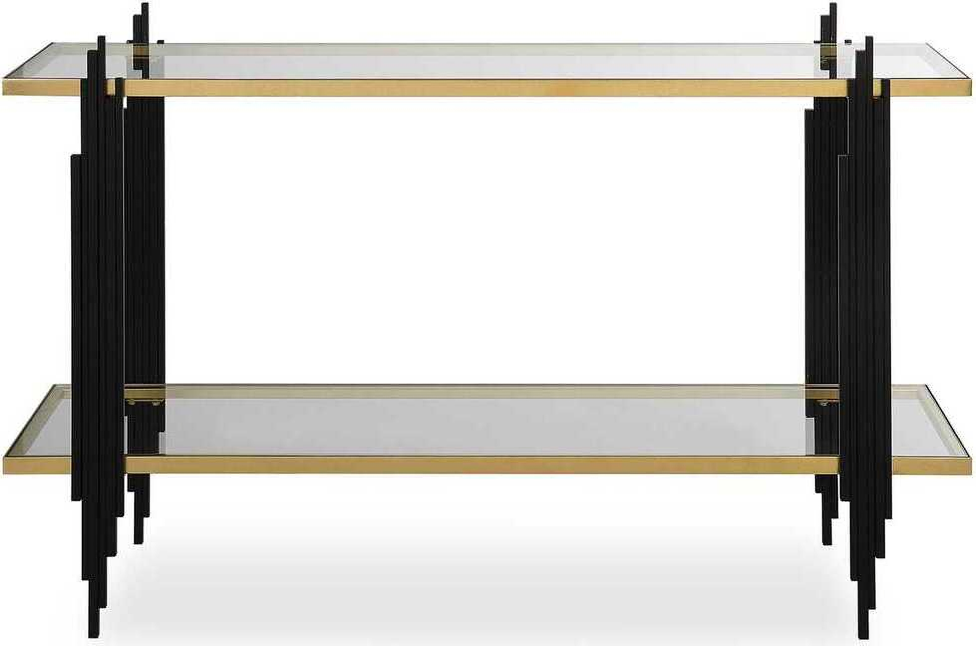 Empire Cityscape Console Table In Black and Gold by Uttermost | 1StopBedrooms