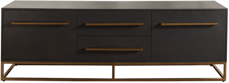 Encore Solid Mango Wood 2-Door and 2-Drawer Entertainment Cabinet In ...