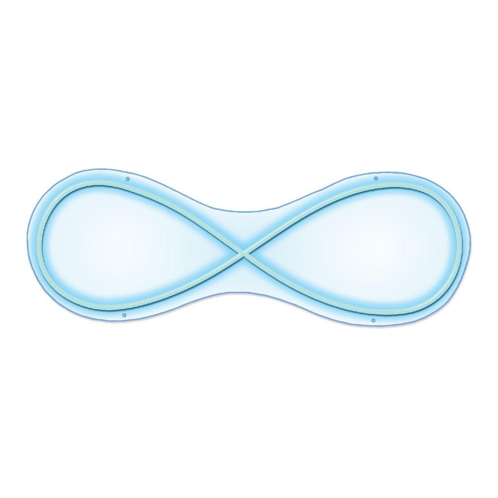 Enlightened Infinity Sign In Neon Blue by Classy Living | 1StopBedrooms
