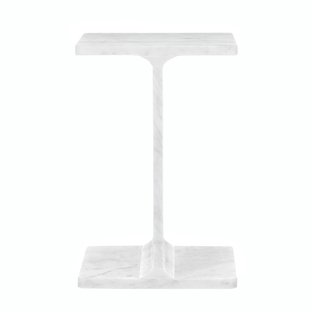 Enzo Marble Icon End Table In White by Jofran | 1StopBedrooms