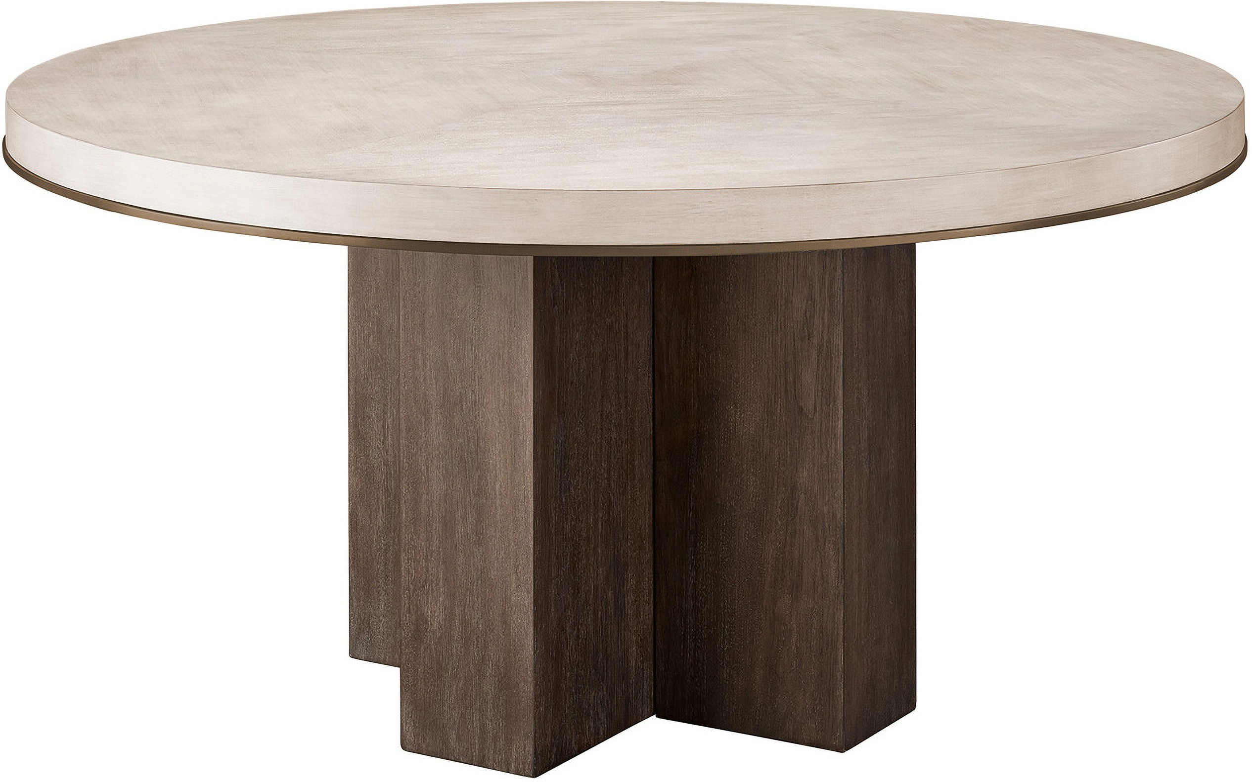 Erinn V X Universal Topanga Round Dining Table In Silver Fox and Otter ...