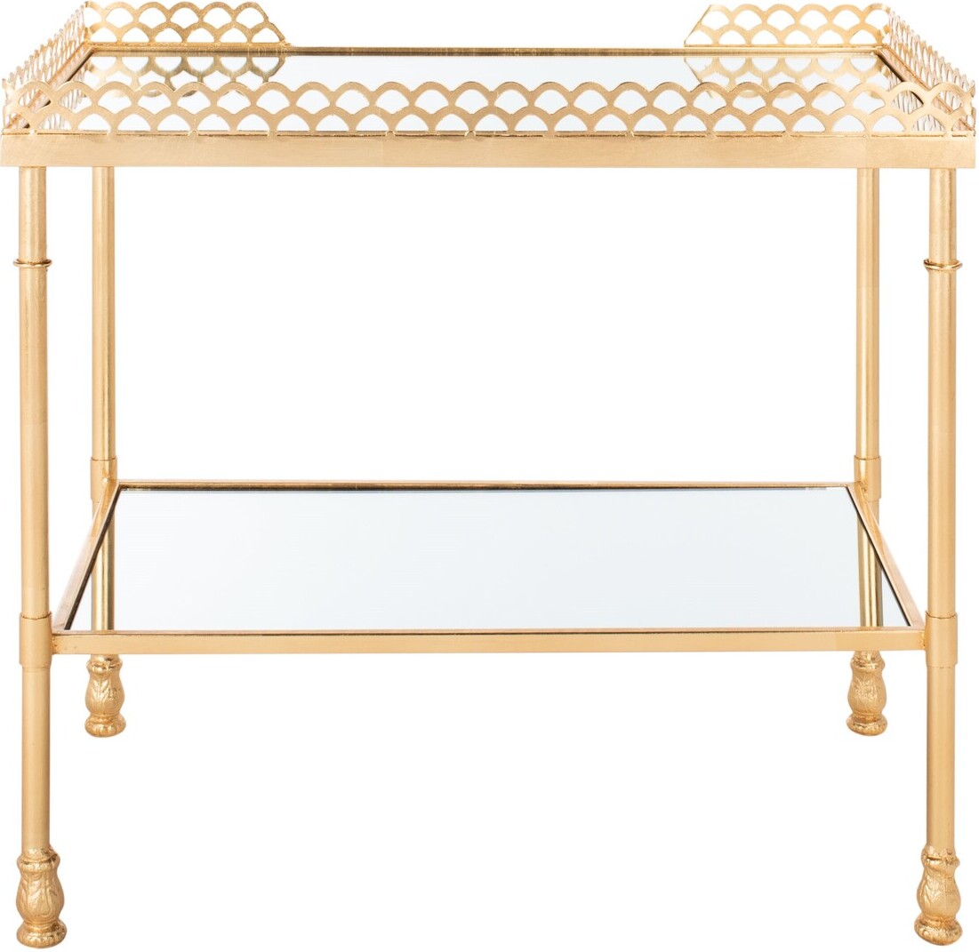 Eryn 2 Shelf Table In Gold Leaf by Safavieh Couture | 1StopBedrooms
