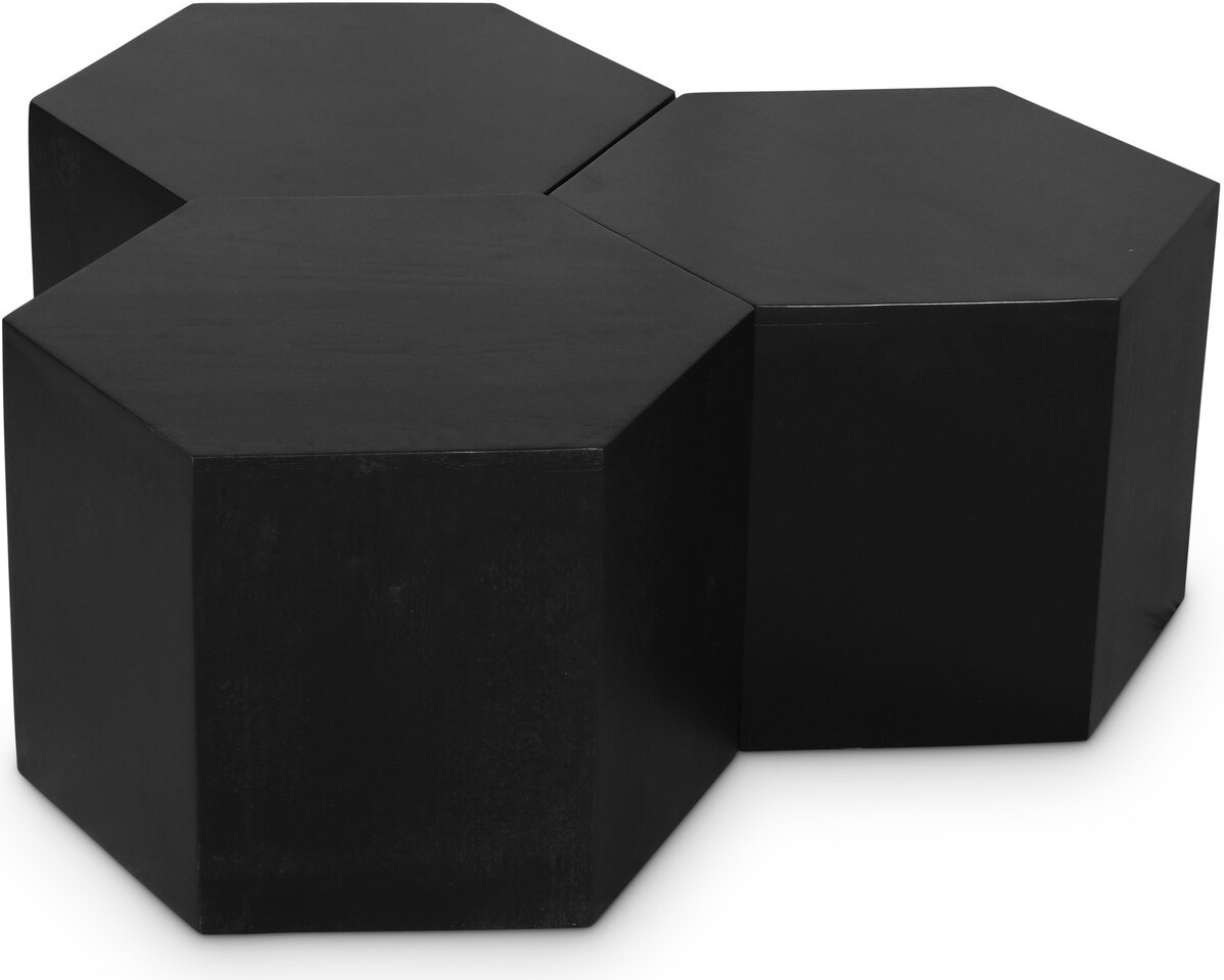 Eternal 3 Piece Coffee Table In Black by Meridian | 1StopBedrooms