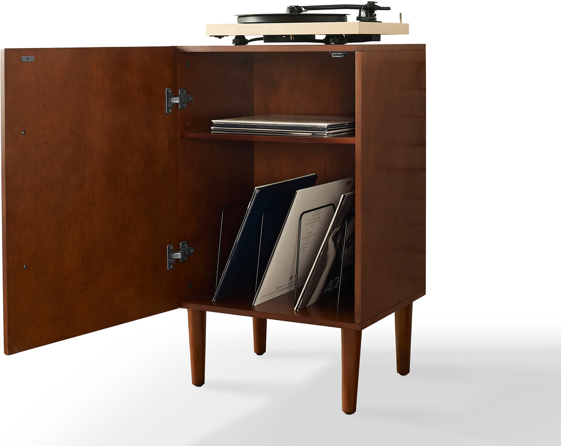Everett Record Player Stand In Mahogany by Crosley Brands | 1StopBedrooms