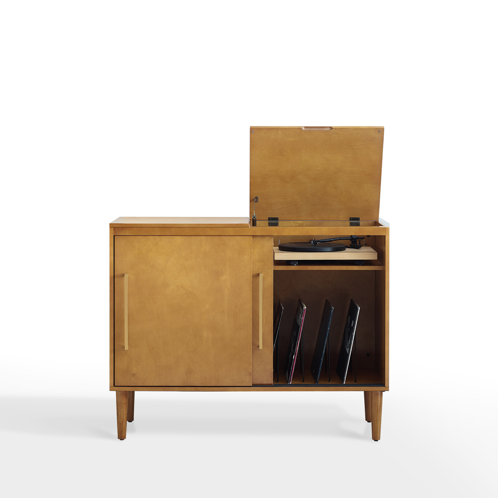 Everett Record Storage Media Console In Acorn by Crosley Brands ...