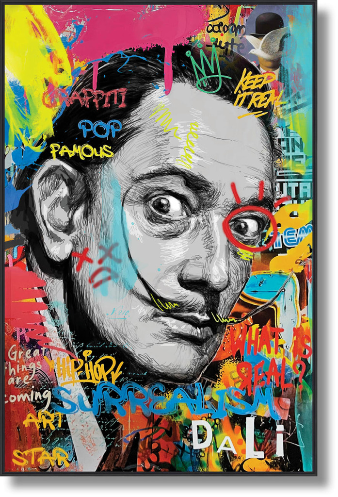 Expressive Graffiti Pop Art Surrealism Portrait Wall Art In Multi by ...