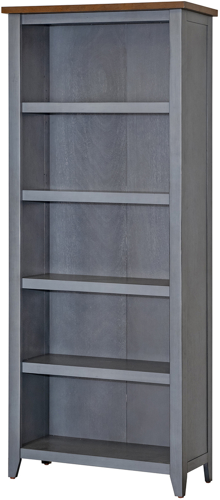 Fairmont Farmhouse Open Wood Bookcase In Dusty Blue by Martin Furniture ...