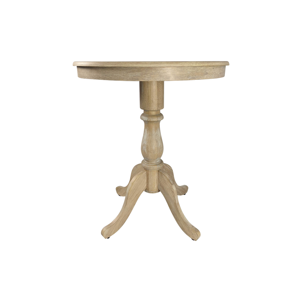 Fairview 30 Inch Round Pedestal Bar Table In Natural Driftwood by ...