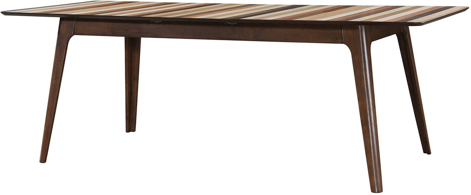 Fargo DT7 Extendable Multi-Colored Tonal Striped Dining Table In Walnut ...