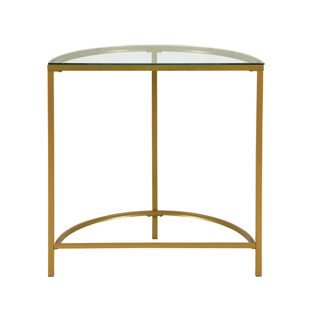 Fenice Demilune Console Table In Clear and Gold by Carolina Living ...
