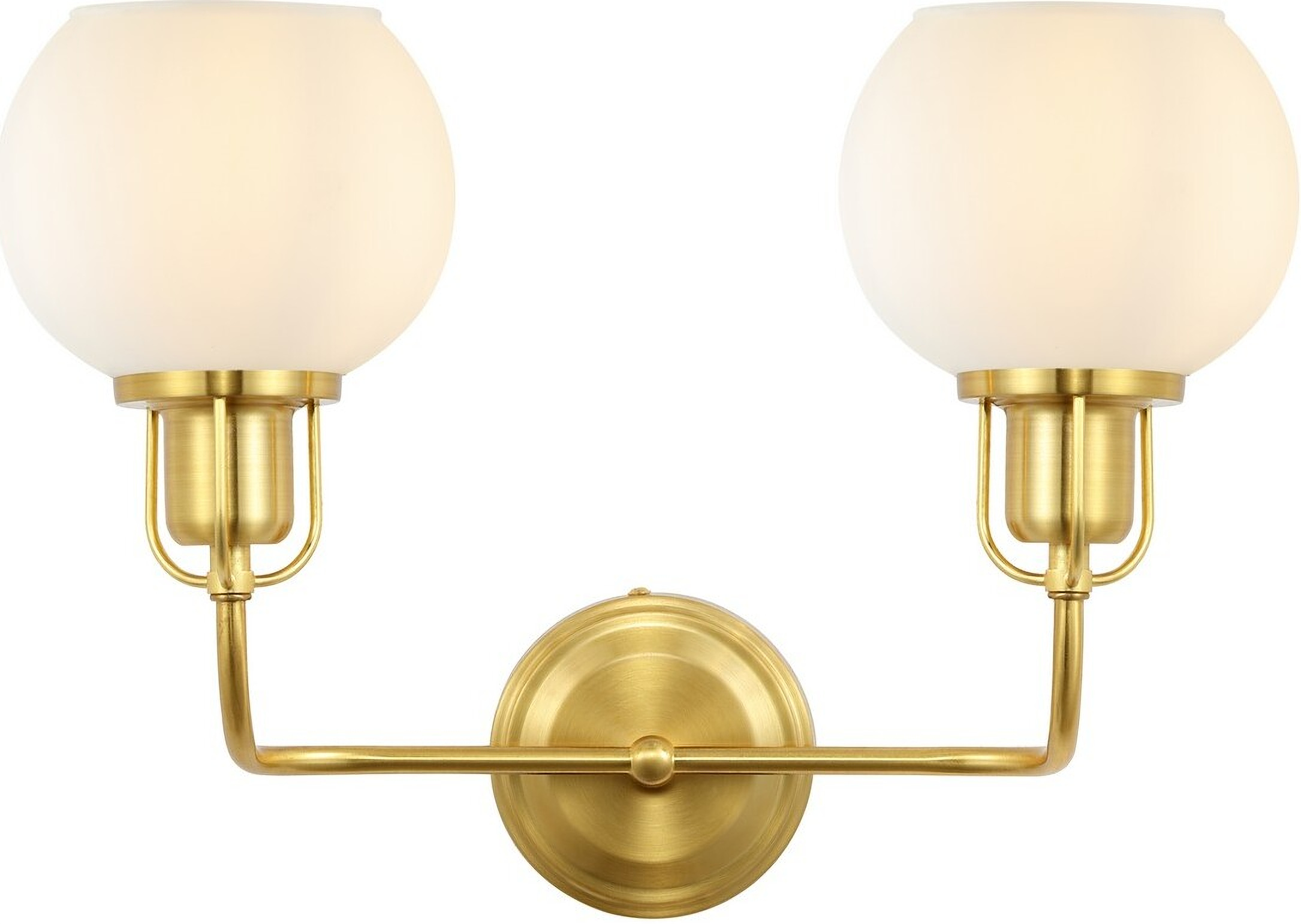 Fenris Wall Sconce in Brass/Tan Glass by Safavieh | 1StopBedrooms