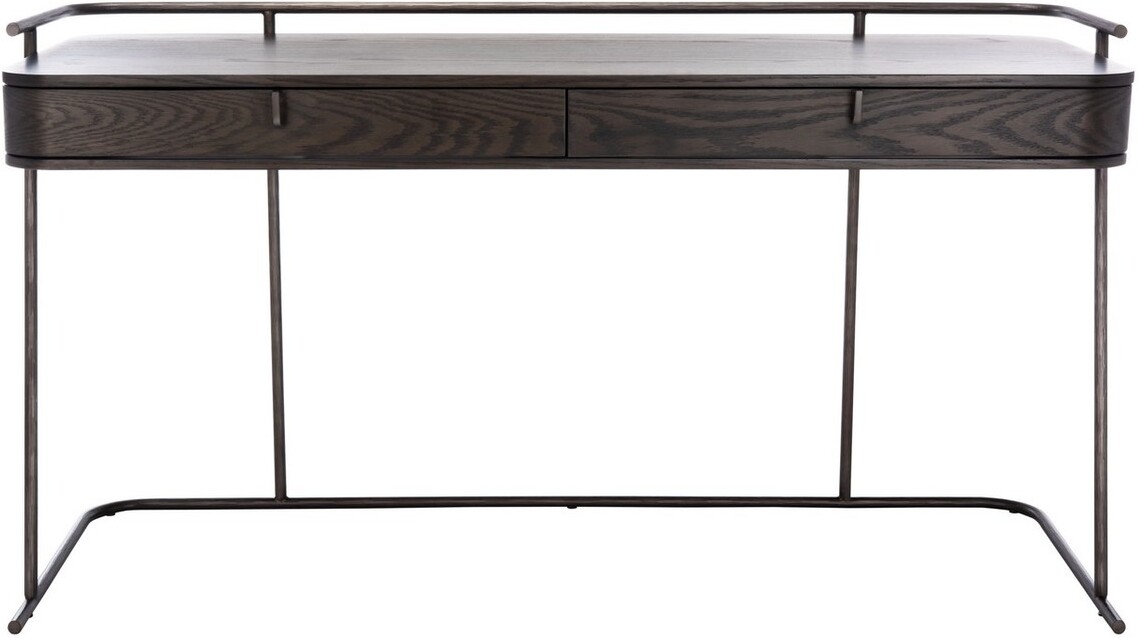 Ferrell Modern Wood Desk In Dark Walnut by Safavieh Couture | 1StopBedrooms