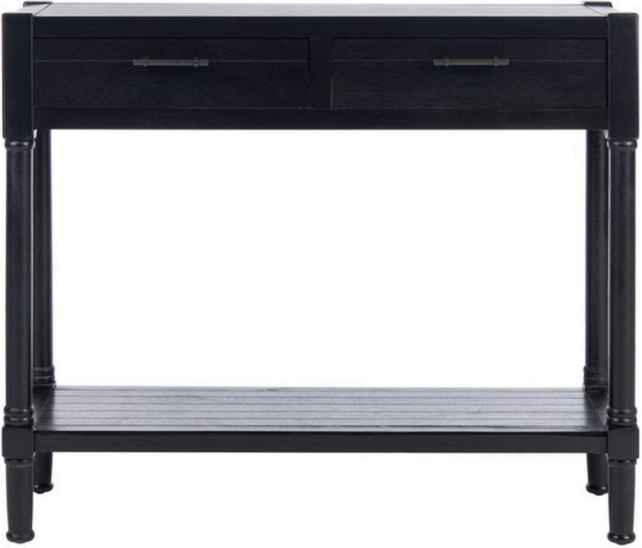 Filbert 2 Drawer Console Table in Black by Safavieh | 1StopBedrooms