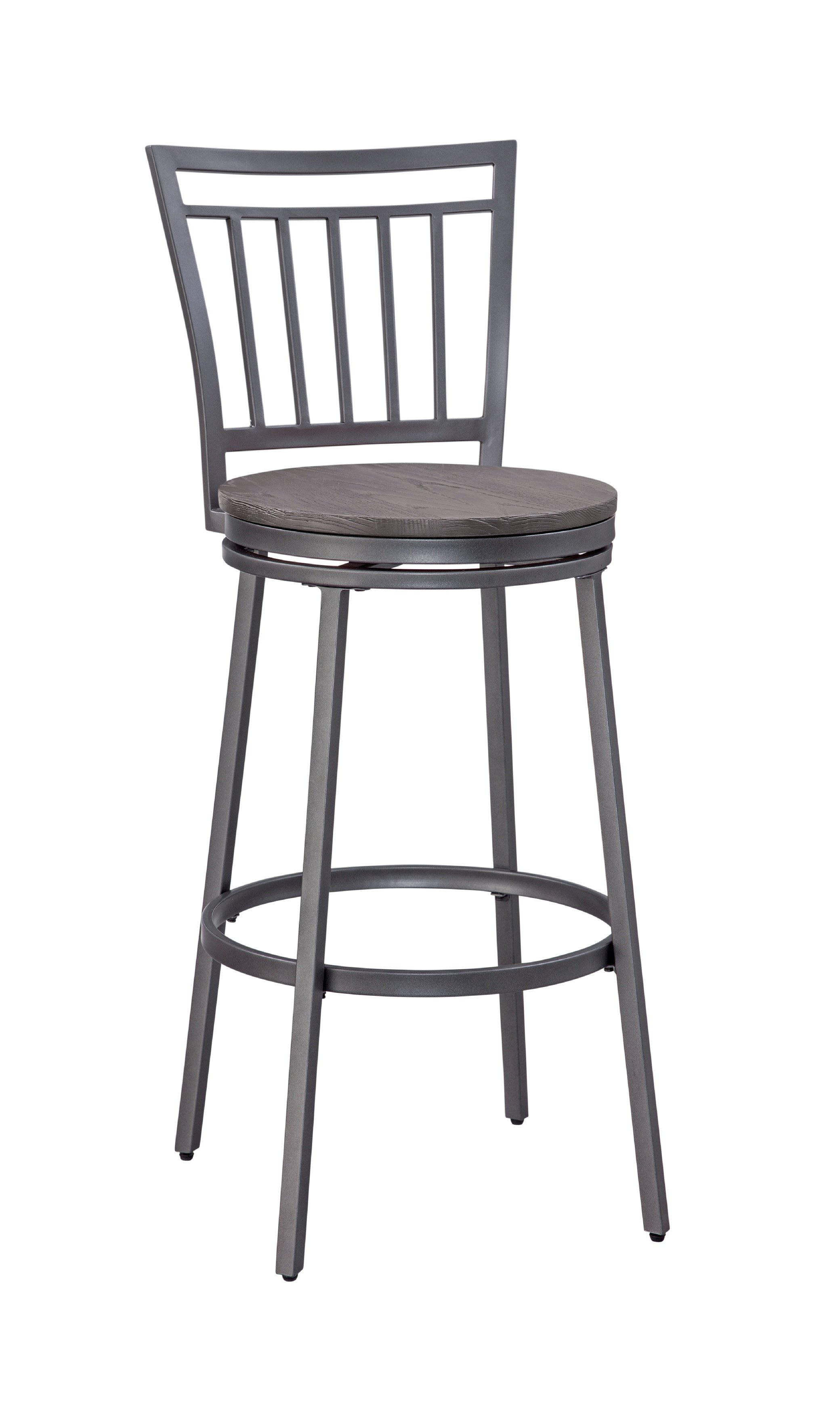 Filmore Grey Oak Seat Metal Back Counter Height Stool by American ... Filmore Grey Oak Seat Metal Back Counter Height Stool by American ...