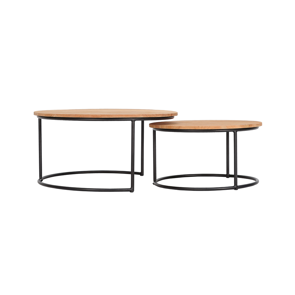 Finn 2 Piece Nesting Coffee Tables Set In Black by Harmonia Living ...