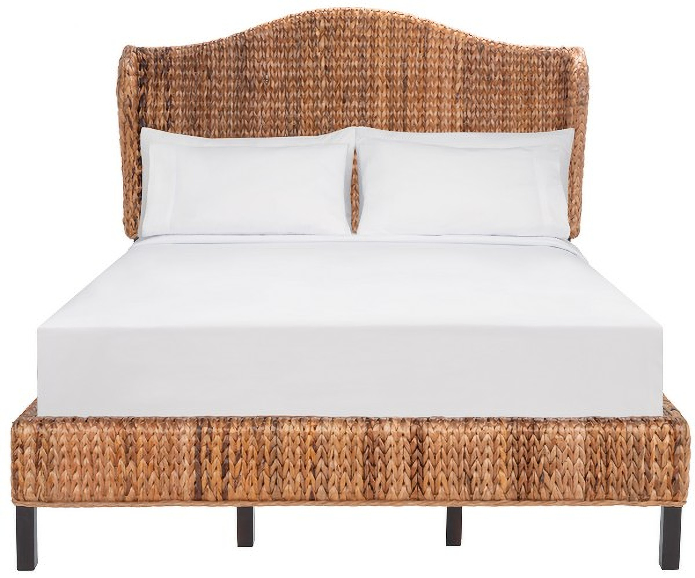 Finola Rattan Full Bed in Espresso BED8002B-F by Safavieh | 1StopBedrooms