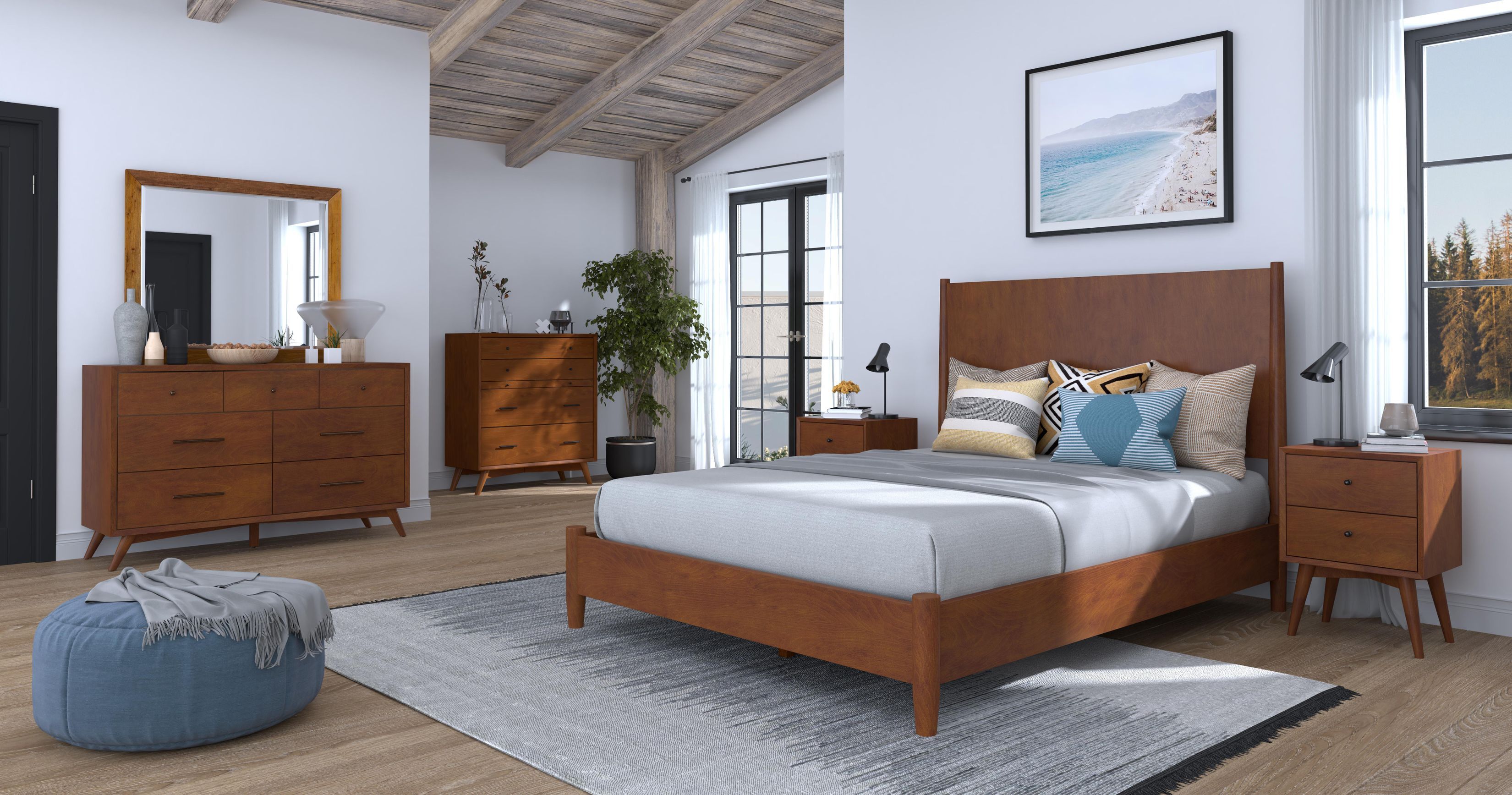 Flynn Acorn Platform Bedroom Set by Alpine | 1StopBedrooms