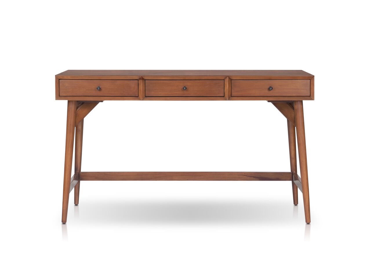 Flynn Large Desk In Chestnut by Alpine | 1StopBedrooms