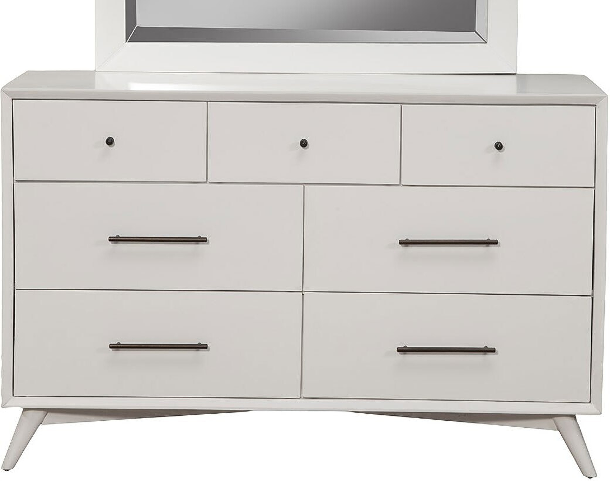 Flynn White 7 Drawer Dresser by Alpine | 1StopBedrooms