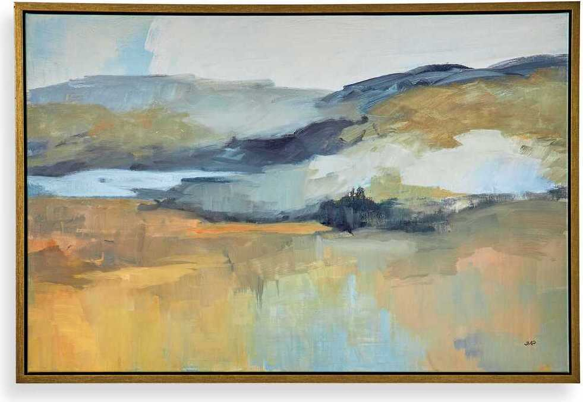 Folded Hills Framed Landscape Art In Multi by Uttermost | 1StopBedrooms