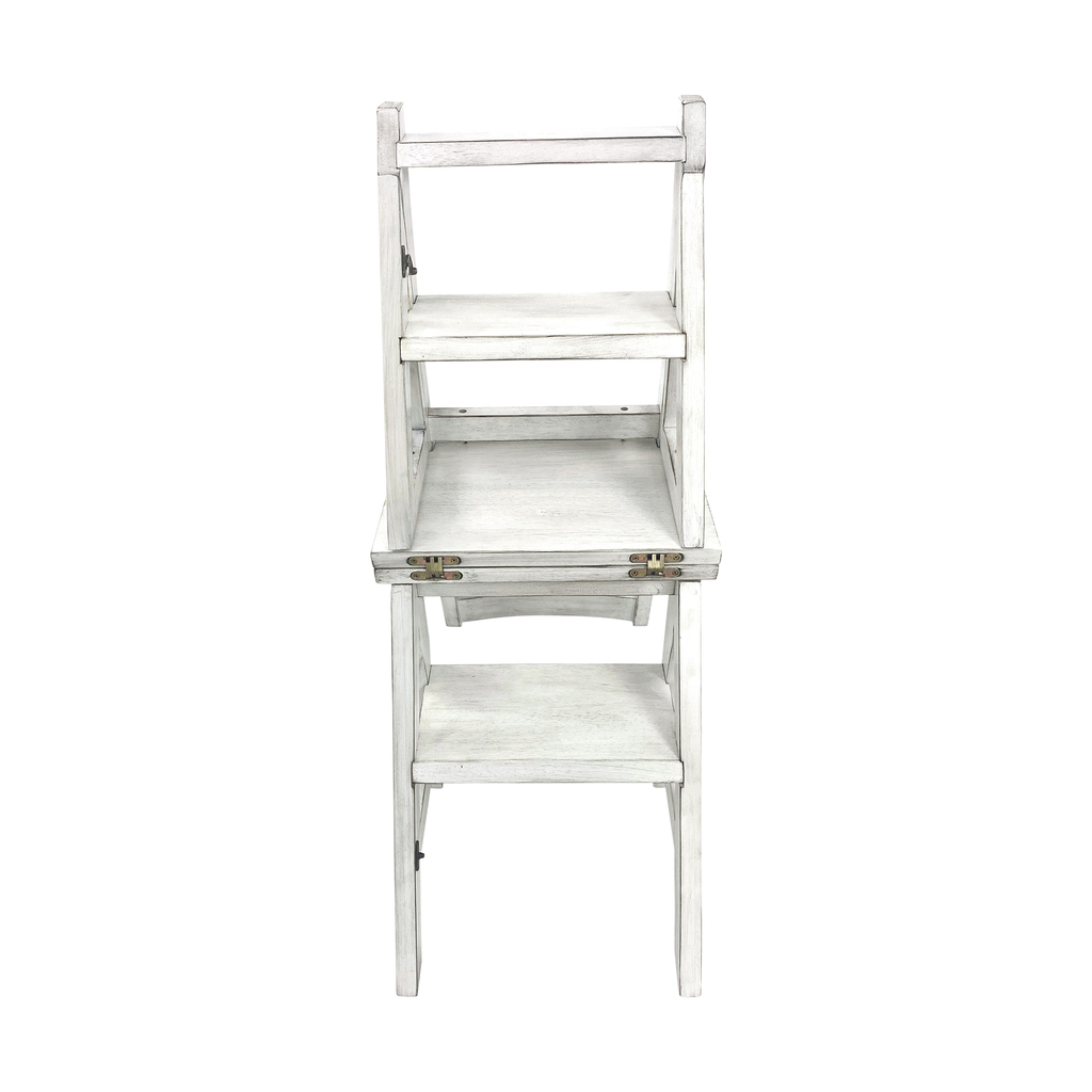 Folding Library Chair In Antique White by Carolina Living | 1StopBedrooms
