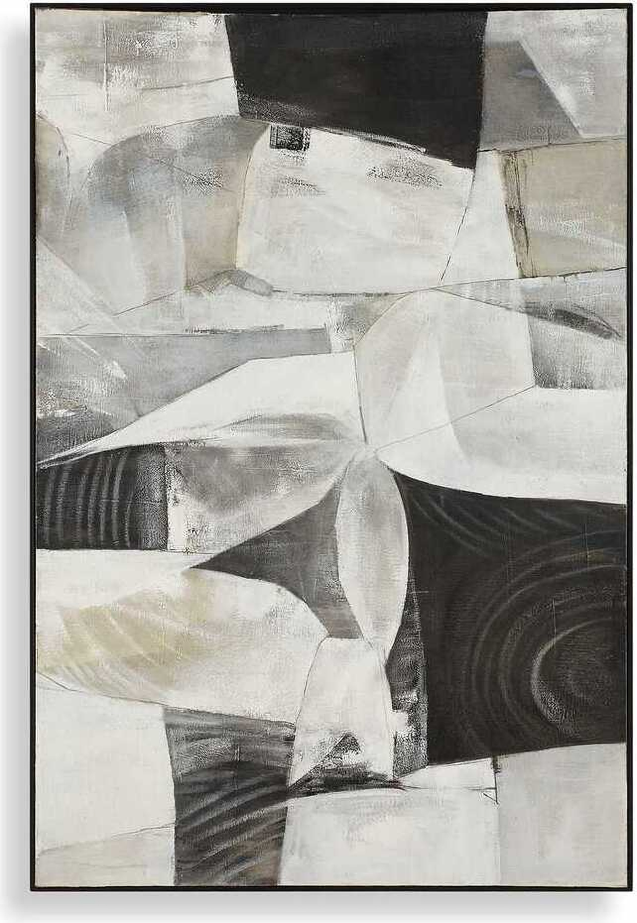 Folding Time Framed Abstract Art In Multi by Uttermost | 1StopBedrooms