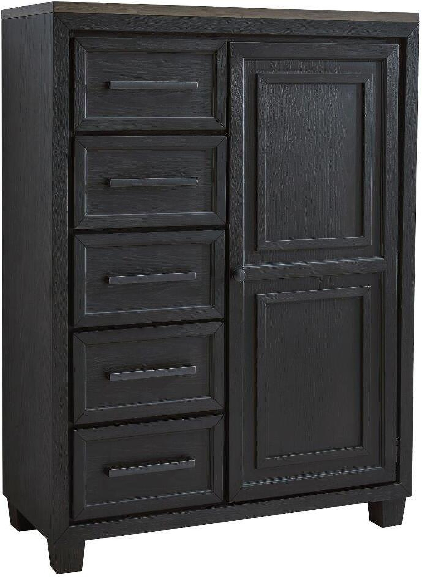 Foyland Black And Brown Door Chest by Ashley Furniture | 1StopBedrooms